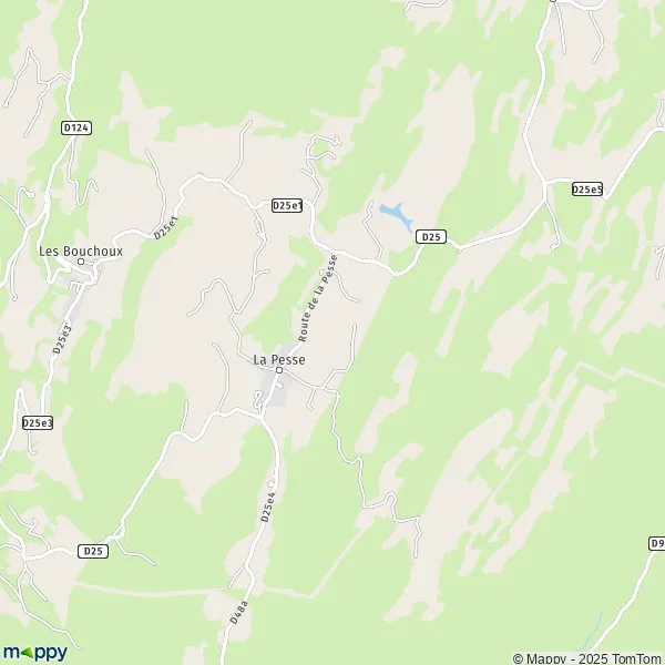 Map La Pesse: map of La Pesse (39370) and practical information