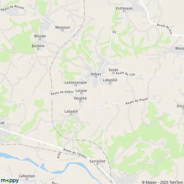 Map Habas: map of Habas (40290) and practical information