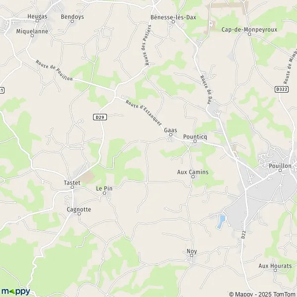 Map Gaas: map of Gaas (40350) and practical information