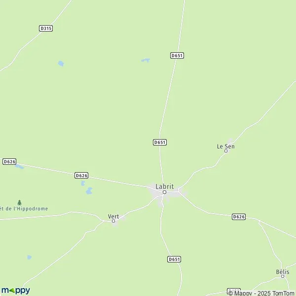 Map Labrit: map of Labrit (40420) and practical information