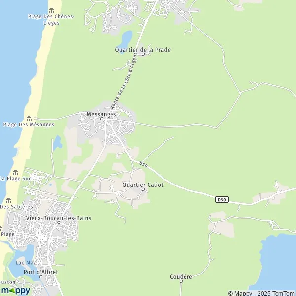 Map Messanges: map of Messanges (40660) and practical information