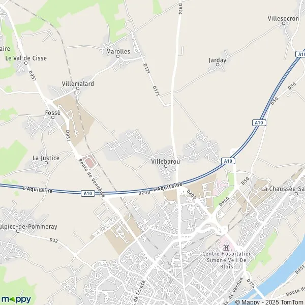 Map Villebarou: map of Villebarou (41000) and practical information