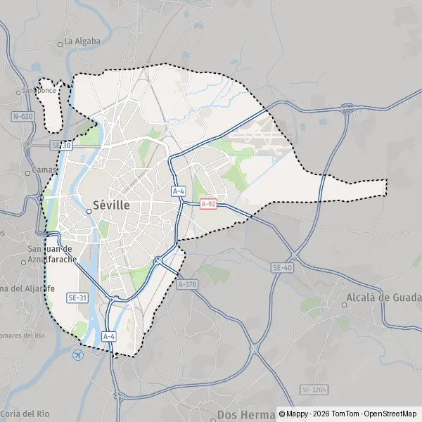 Map Seville: map of Seville (41001) and practical information