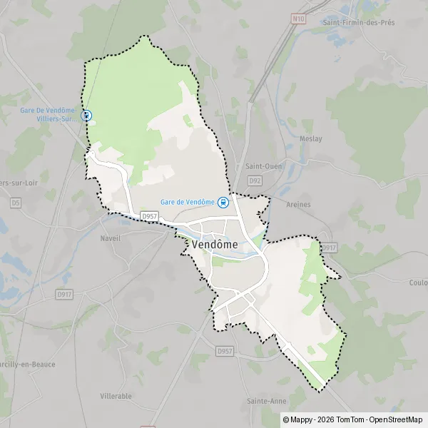 Map Vendôme: map of Vendôme (41100) and practical information