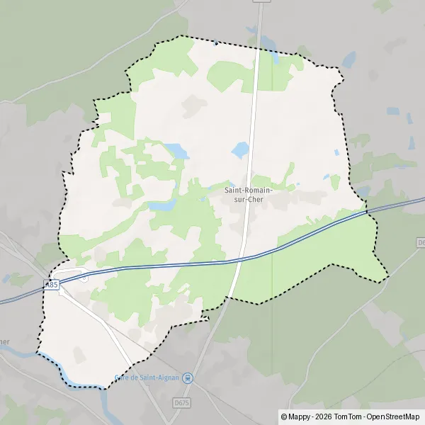 Map Saint-Romain-sur-Cher: map of Saint-Romain-sur-Cher (41140) and ...