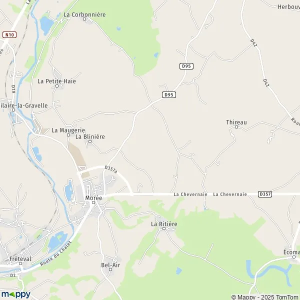 Map Morée: map of Morée (41160) and practical information