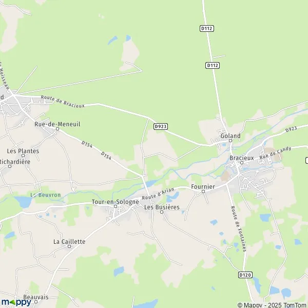 Map Tour-en-Sologne: map of Tour-en-Sologne (41250) and practical information