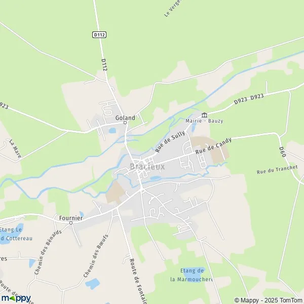 Map Bracieux: map of Bracieux (41250) and practical information