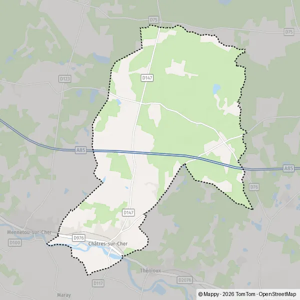 Map Châtres-sur-Cher: map of Châtres-sur-Cher (41320) and practical ...