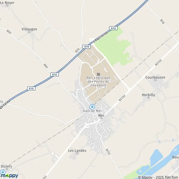 Map Mer: map of Mer (41500) and practical information