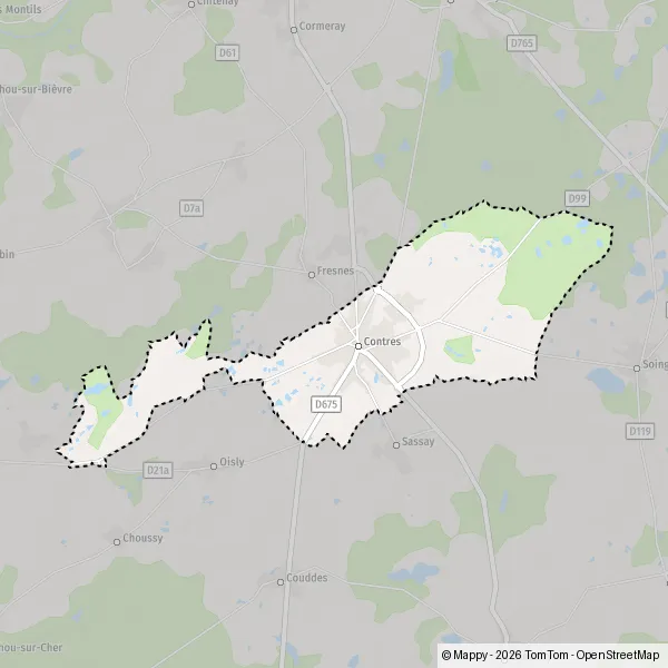 Map Contres: map of Contres (41700) and practical information
