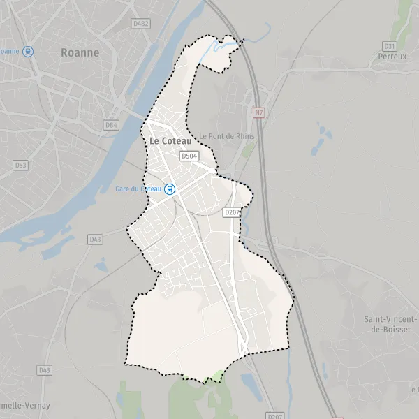 Map Le Coteau: map of Le Coteau (42120) and practical information