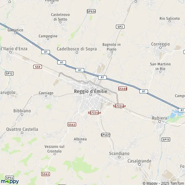 Map Reggio Emilia: map of Reggio Emilia (42121) and practical information