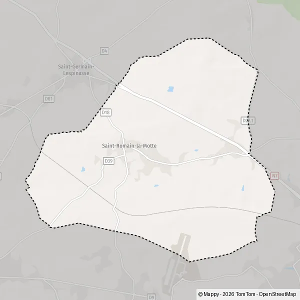 Map Saint-Romain-la-Motte: map of Saint-Romain-la-Motte (42640) and ...