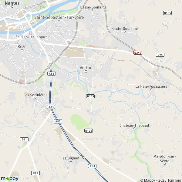 Map Vertou: map of Vertou (44120) and practical information