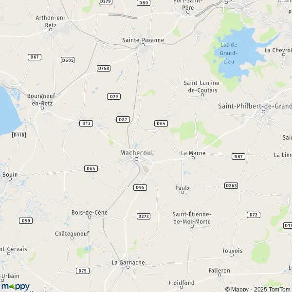 Map Machecoul-Saint-Même: map of Machecoul-Saint-Même (44270) and ...