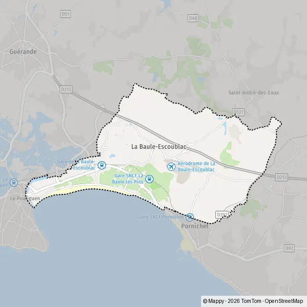 Map La Baule-Escoublac: map of La Baule-Escoublac (44500) and practical ...