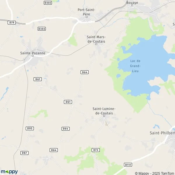 Map Saint-Mars-de-Coutais: map of Saint-Mars-de-Coutais (44680) and ...