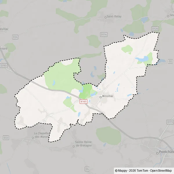 Map Missillac: map of Missillac (44780) and practical information