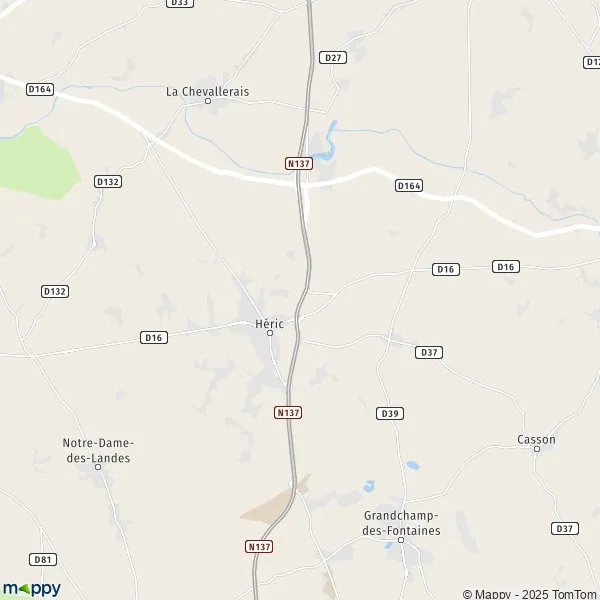 Map Héric: map of Héric (44810) and practical information