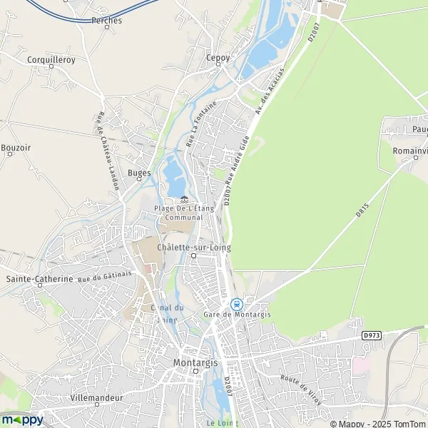 Map Châlette-sur-Loing: map of Châlette-sur-Loing (45120) and practical ...