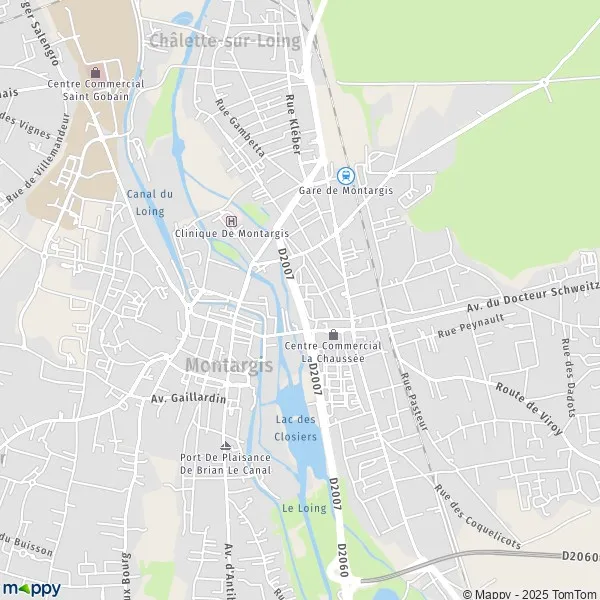 Map Montargis: map of Montargis (45200) and practical information