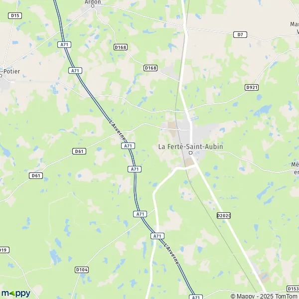 Map La Ferté-Saint-Aubin: map of La Ferté-Saint-Aubin (45240) and ...