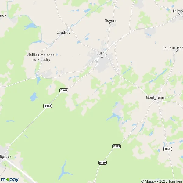 Map Lorris: map of Lorris (45260) and practical information