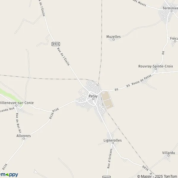 Map Patay: map of Patay (45310) and practical information