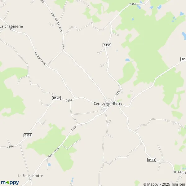 Map Cernoy-en-Berry: map of Cernoy-en-Berry (45360) and practical ...