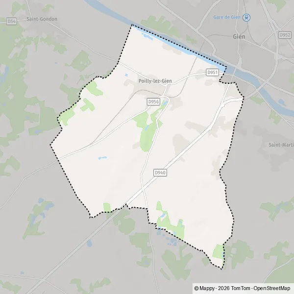 Map Poilly-lez-Gien: map of Poilly-lez-Gien (45500) and practical ...