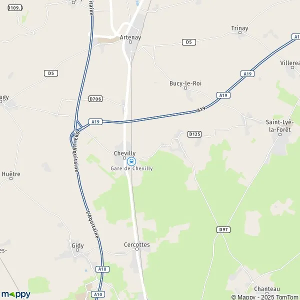 Map Chevilly: map of Chevilly (45520) and practical information