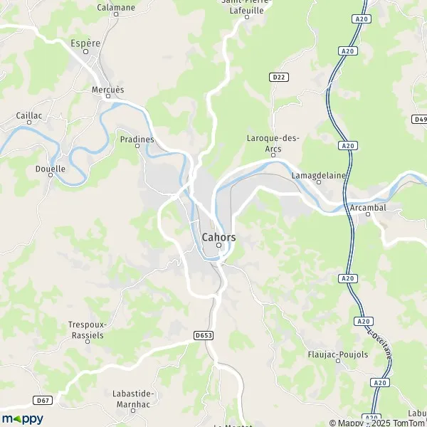 Map Cahors: map of Cahors (46000) and practical information
