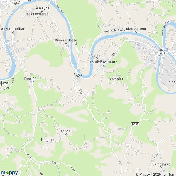 Map Albas: map of Albas (46140) and practical information