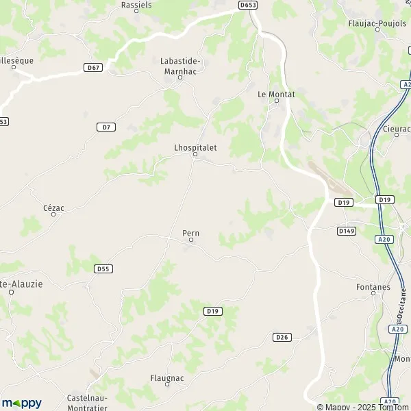 Map Pern: map of Pern (46170) and practical information