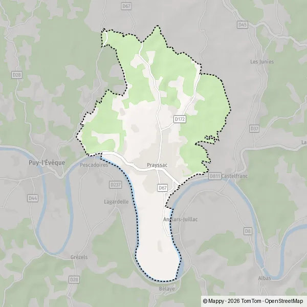 Map Prayssac: map of Prayssac (46220) and practical information