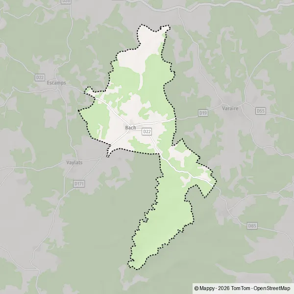 Map Bach: map of Bach (46230) and practical information