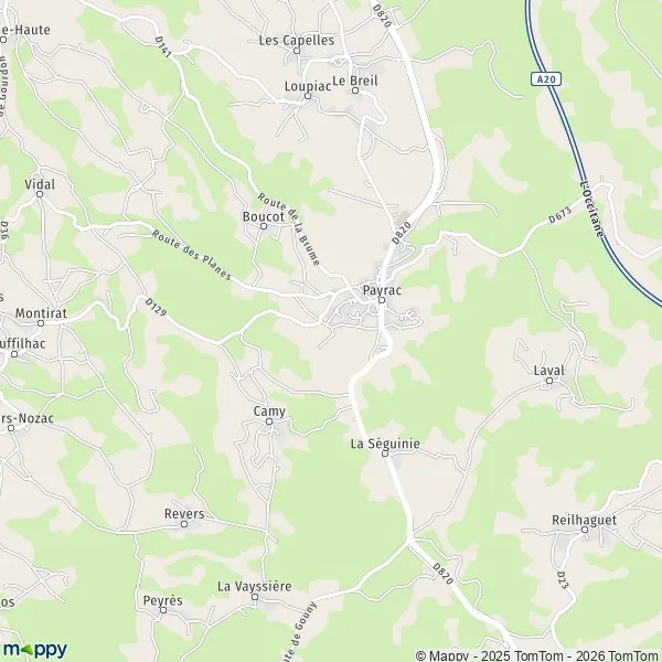 Map Payrac: map of Payrac (46350) and practical information