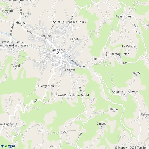 Map Saint-Céré: map of Saint-Céré (46400) and practical information