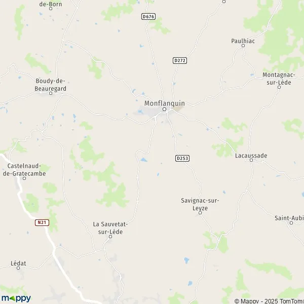 Map Monflanquin: map of Monflanquin (47150) and practical information