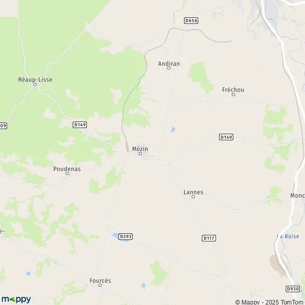 Map Mézin: map of Mézin (47170) and practical information