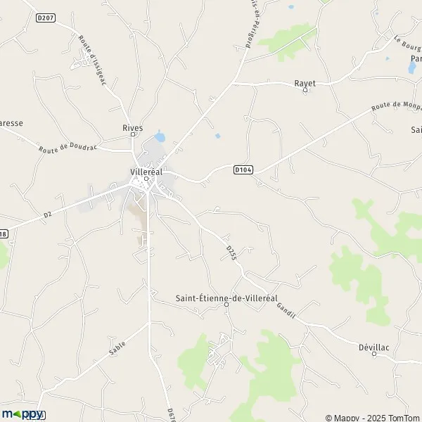 Map Villeréal: map of Villeréal (47210) and practical information