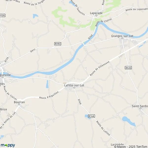Map Lafitte-sur-Lot: map of Lafitte-sur-Lot (47320) and practical ...