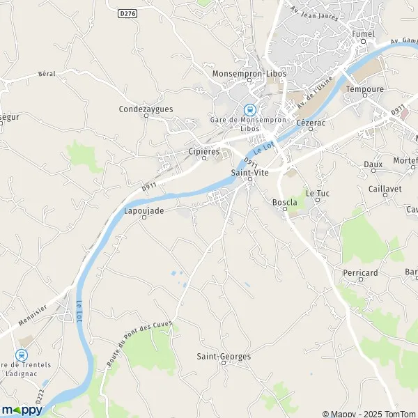 Map Saint-Vite: map of Saint-Vite (47500) and practical information
