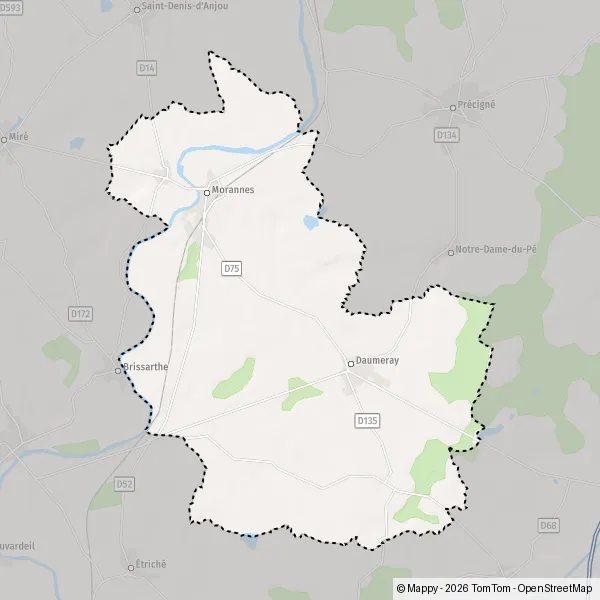 Map Morannes-sur-Sarthe-Daumeray: map of Morannes-sur-Sarthe-Daumeray ...