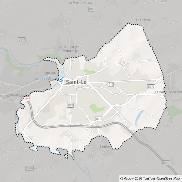 Map Saint-Lô: map of Saint-Lô (50000) and practical information