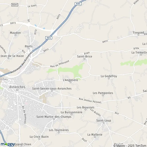 Map Saint-Senier-sous-Avranches: map of Saint-Senier-sous-Avranches ...