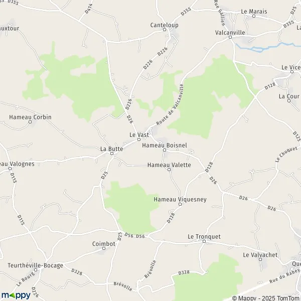 Map Le Vast: map of Le Vast (50630) and practical information