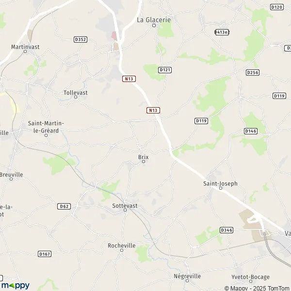 Map Brix: map of Brix (50700) and practical information