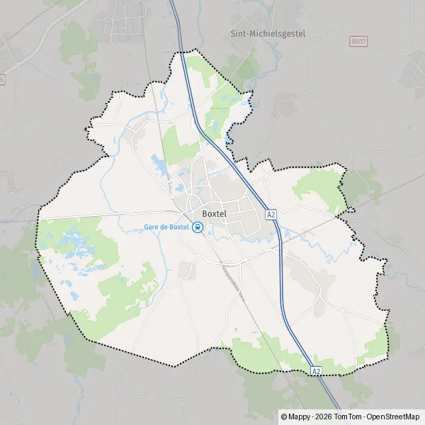 Map Boxtel: map of Boxtel (5076) and practical information
